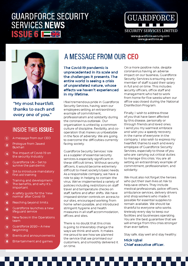 Autumn Newsletter 2020 - Guardforce Global