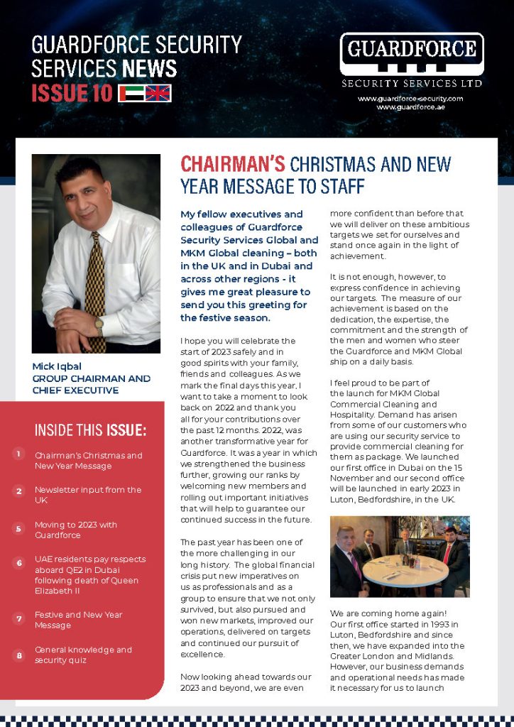 Newsletters - Guardforce Global
